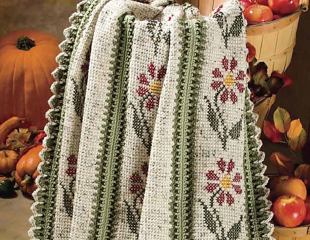 Ravelry: Autumn Garden Throw pattern by Glenda Winkleman