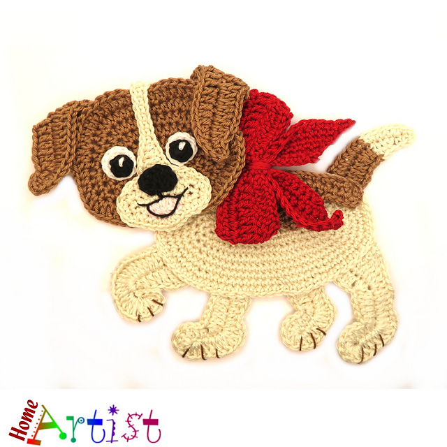 Ravelry: Puppy Dog crochet applique pattern by Homeartist crochet