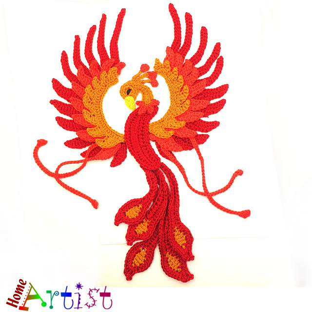 Ravelry: Phoenix crochet applique pattern by Homeartist crochet