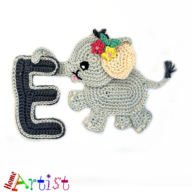 Ravelry: Crochet Animal Alphabet E Elephant pattern by Homeartist crochet
