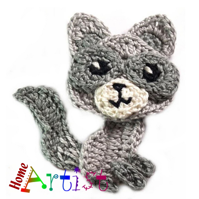 Ravelry: Wolf #2 Applique pattern by Homeartist crochet