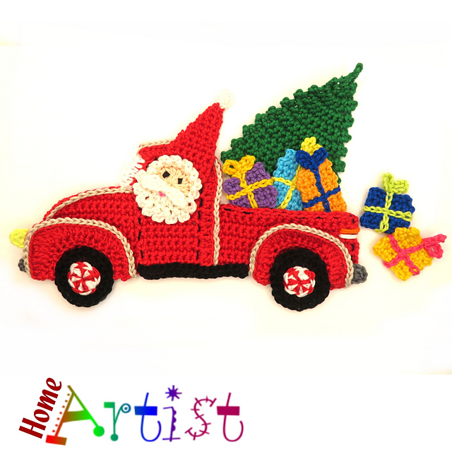 Ravelry: Christmas Truck crochet applique pattern by Homeartist crochet