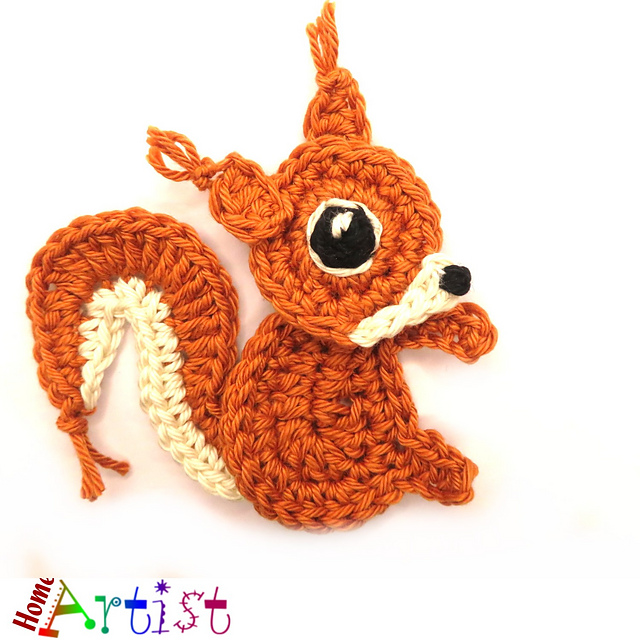 Ravelry: Squirrel #2 applique pattern by Homeartist crochet