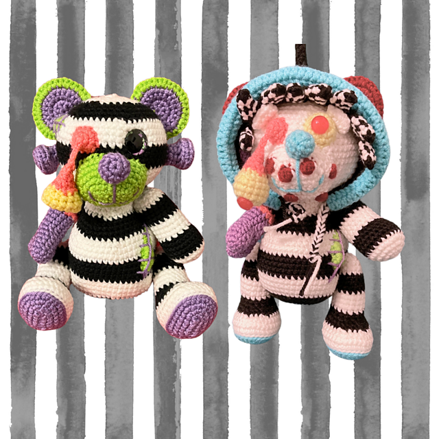 Ravelry: Beetlejuice Franken Bears pattern by Tricia Roth