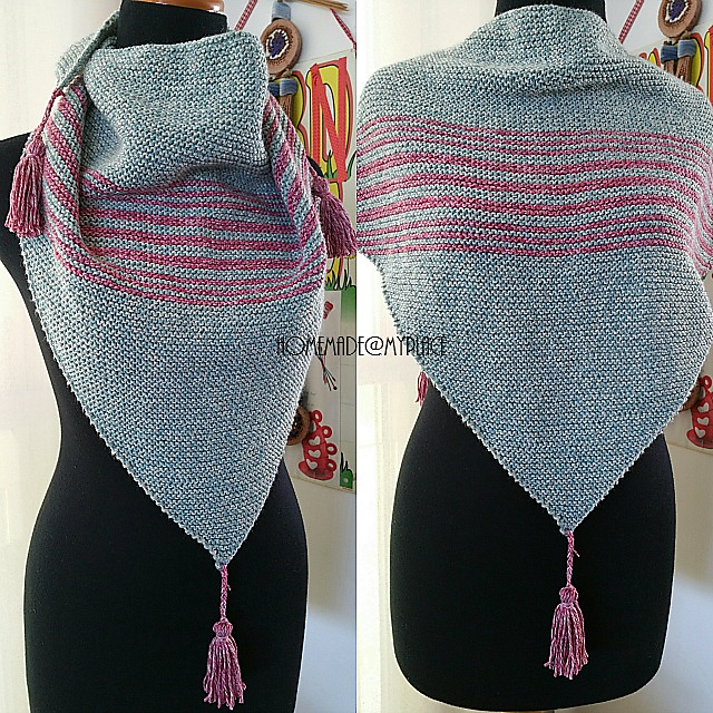 Ravelry: Triangular scarf pattern by Alessandra Poggiagliolmi