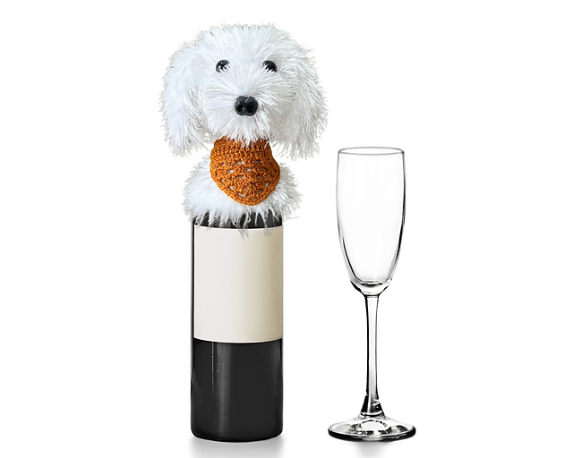 Ravelry: Maltese Wine Bottle Topper pattern by Hooked by Angel