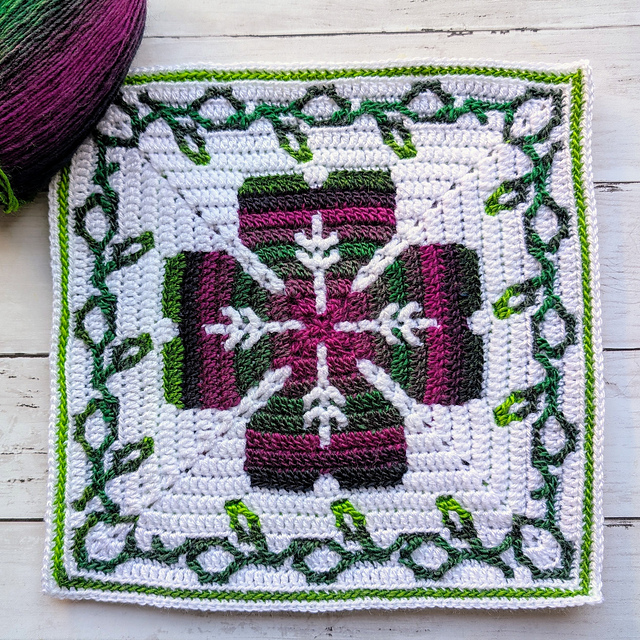 Ravelry: Celtic Clover Mosaic Square pattern by Crochet Hooks and Magic