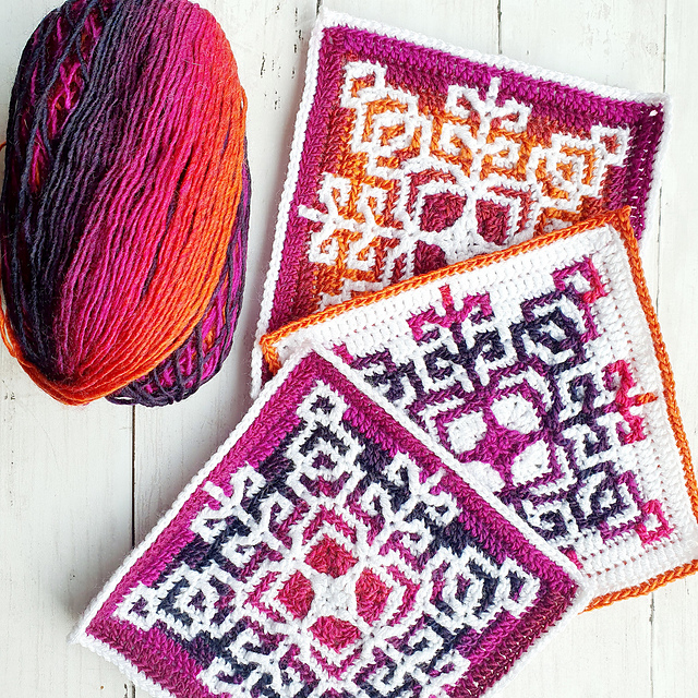 Ravelry: Mosaic Fire Flower pattern by Crochet Hooks and Magic