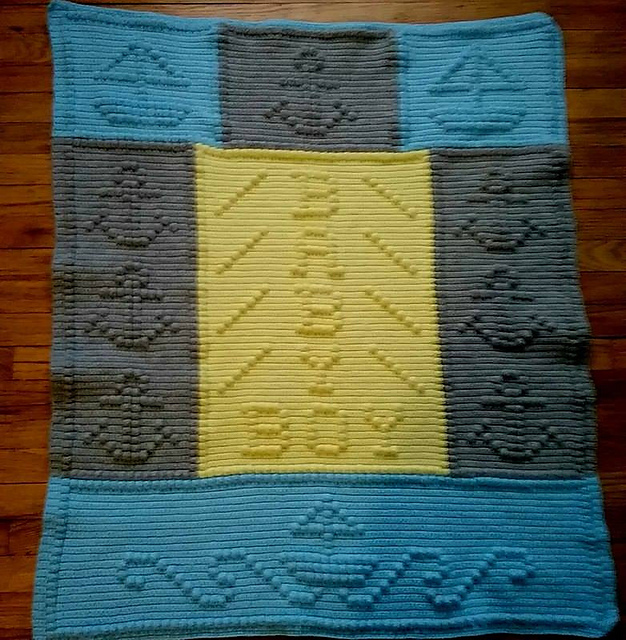 Ravelry: 114 Baby anchors and sails pattern by Nancy Liggins