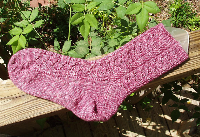Ravelry: Lace and Braided Rib Socks pattern by Mary Hough