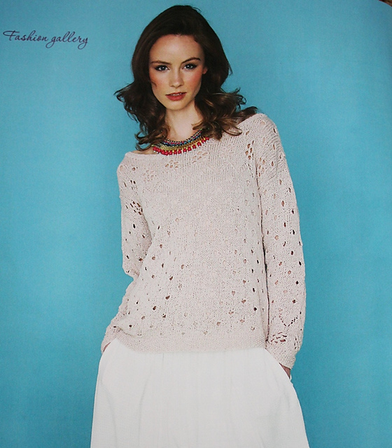 Ravelry: Flower lace jumper pattern by Amanda Jones