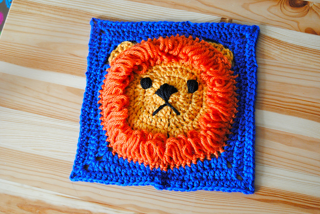 Ravelry: Lion Square: 8x8" pattern by Maggie Menzel