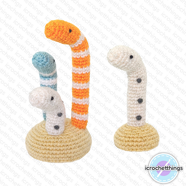 Ravelry: Garden Eel Amigurumi Set pattern by i crochet things