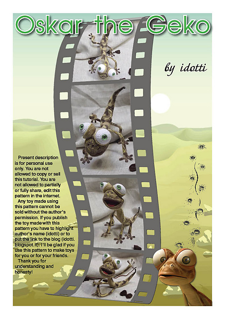 Ravelry: Oskar the geko pattern by Irina idotti