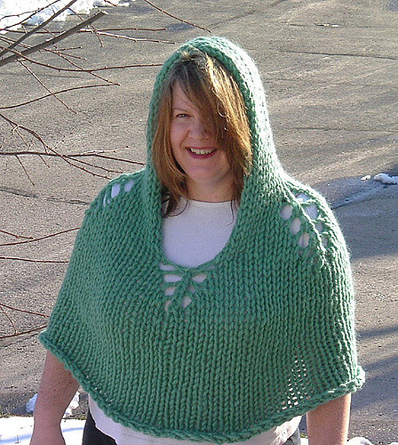 Ravelry: Fair Isle Hooded Capelet pattern by Teva Durham