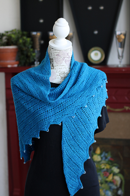 Ravelry: Caribbean Blues Shawl pattern by Karen McKenna