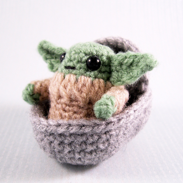 Ravelry: Grogu in pram pattern by Lucy Collin