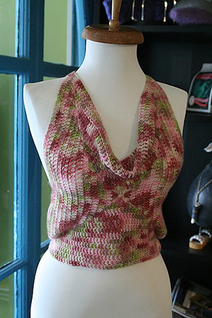 Ravelry: One-Skein Backless Halter pattern by Amy Swenson