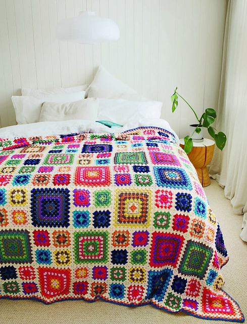 Ravelry: Granny Square Bedspread pattern by Patons Australia