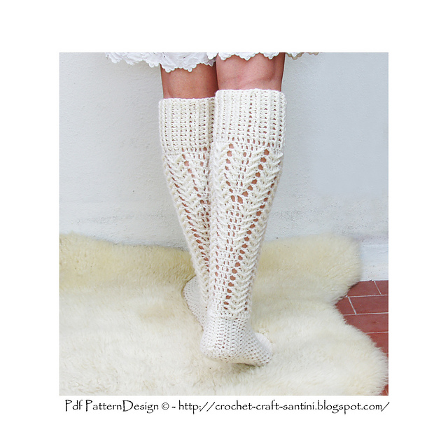 Ravelry: Cabled Long Socks pattern by Sophie and Me-Ingunn Santini