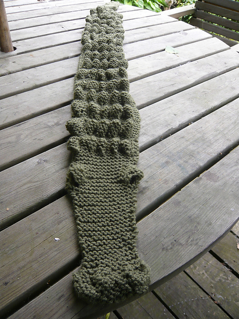 Ravelry: Giant Crocodile Scarf pattern by Morehouse Designs