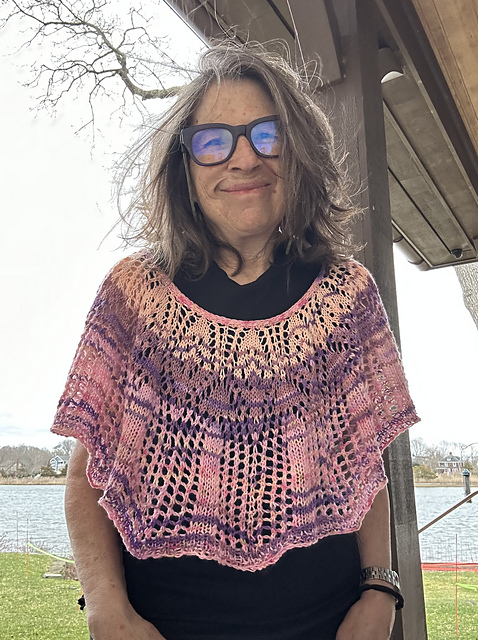 Ravelry: LYS 2026 Butterfly Capelet pattern by Iris Schreier