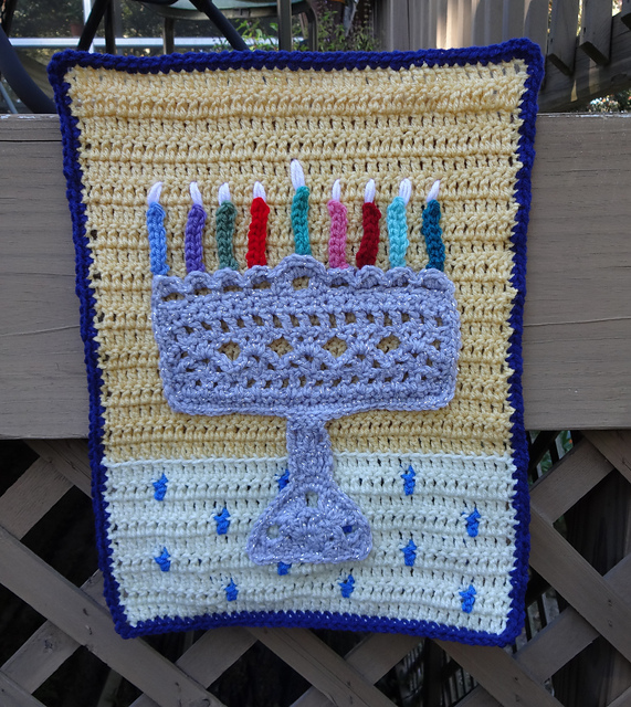 Ravelry: Silver Hanukkah Menorah pattern by Ilene Stacey King
