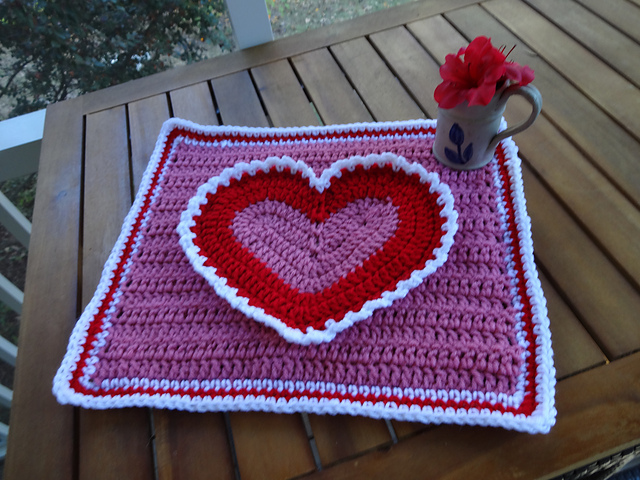 Ravelry: Heart of My Heart Placemat pattern by Ilene Stacey King