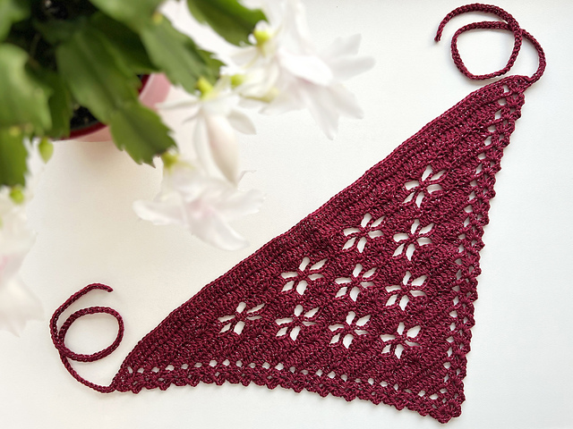 Ravelry: Floral Bandana pattern by Island Magic (Indra)