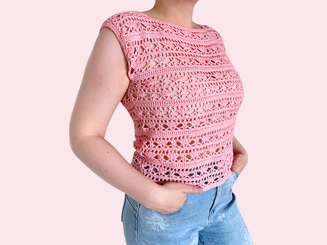 Ravelry: Beach Shells Top pattern by Island Magic (Indra)