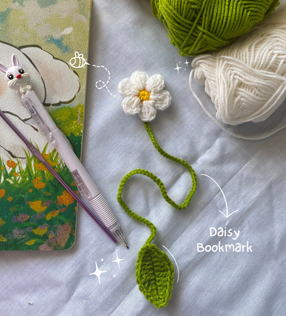 Ravelry: Daisy Bookmark pattern by Irene Starr