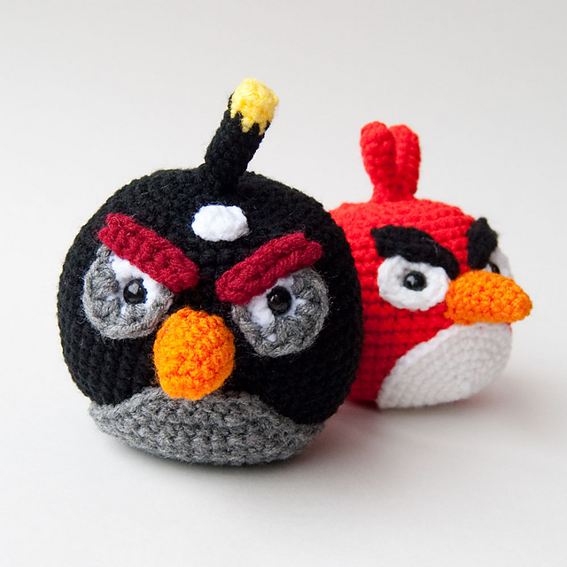 Ravelry: Angry Birds Bomb Bird pattern by Karla Fitch