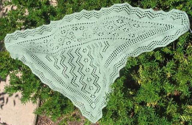 Ravelry: Triangular Russian Lace Shawl "Kerchief" pattern by Inna ...