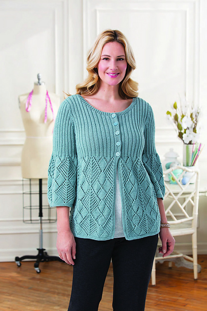 Ravelry: Ribbed Yoke Cardigan pattern by Deborah Newton