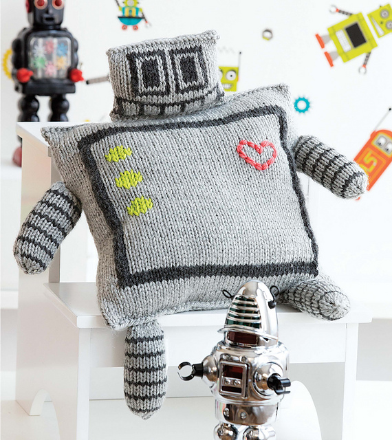 Ravelry: Robot Pillow pattern by Matthew Schrank