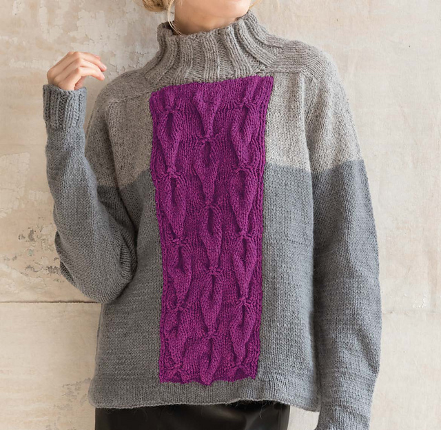 Ravelry: Front & Center Sweater pattern by Tracy Purtscher