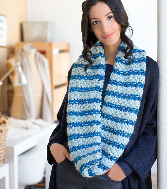 Ravelry: Striped Long Cowl pattern by Rosemary Drysdale
