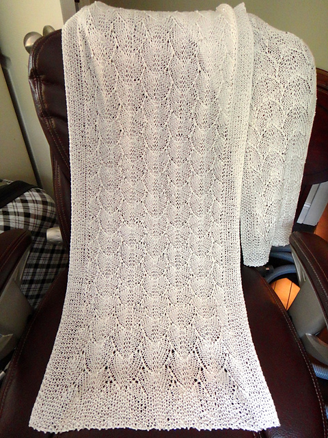 Ravelry: Oyster Shells Knitted Stole pattern by Karen Walker