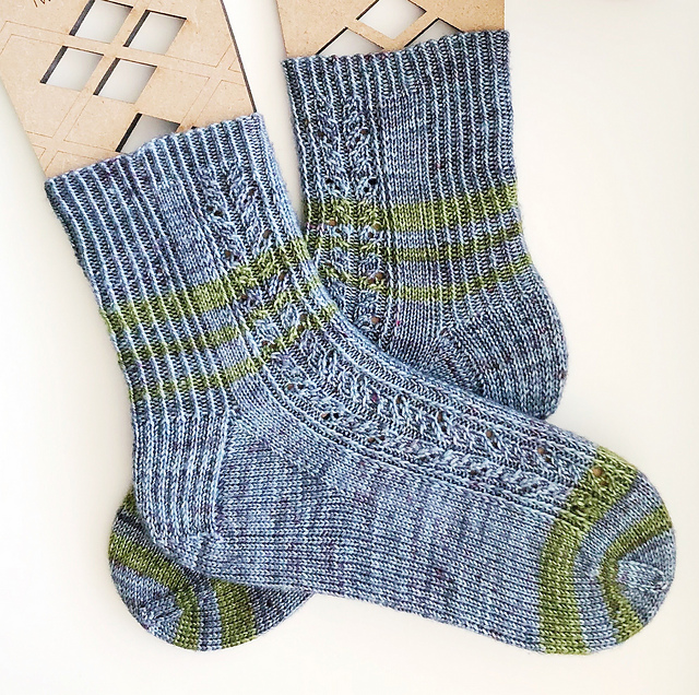 Ravelry: Bonneville Shoreline Socks pattern by Hygge Canyon Knits