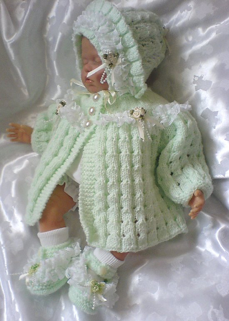 Ravelry: #58 3 Piece Matinee Set pattern by Kadie Jade