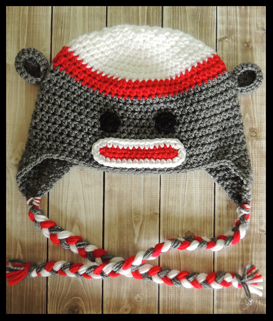 Ravelry: Sock Monkey Crochet Hat pattern by Jamie Huisman
