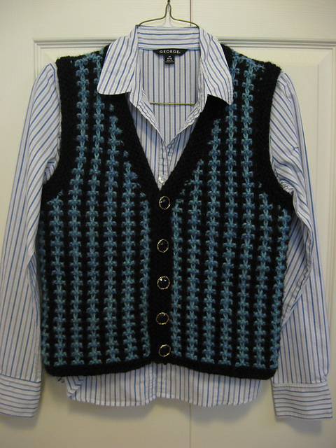 Ravelry: Midnight Blue Vest pattern by Judy Lamb