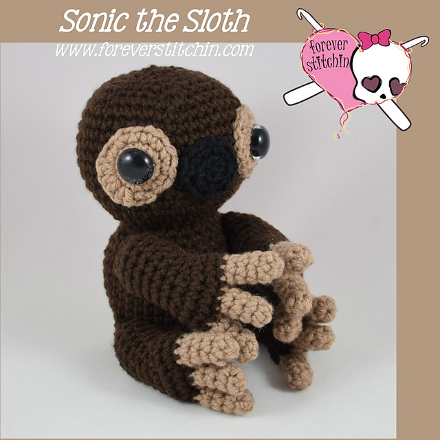 Ravelry: Sloth Amigurumi Sonic pattern by Forever Stitchin