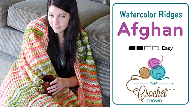 Ravelry: Watercolor Ridges Afghan pattern by Jeanne Steinhilber