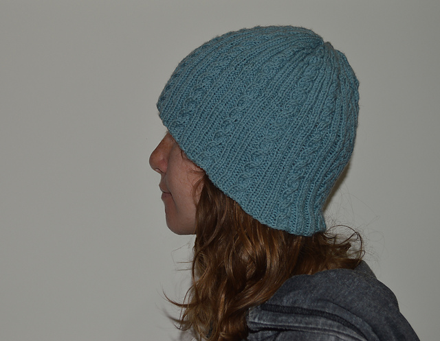 Ravelry: Cable and Rib Hat pattern by Jen Hatt