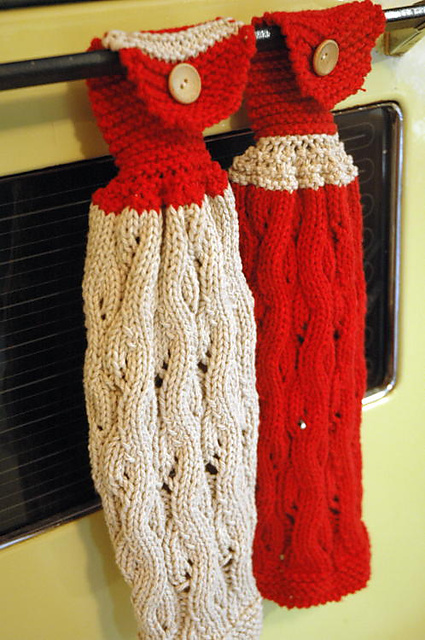 Ravelry: Lacy Mock Cable Dish Towel pattern by Stephanie C Haberman