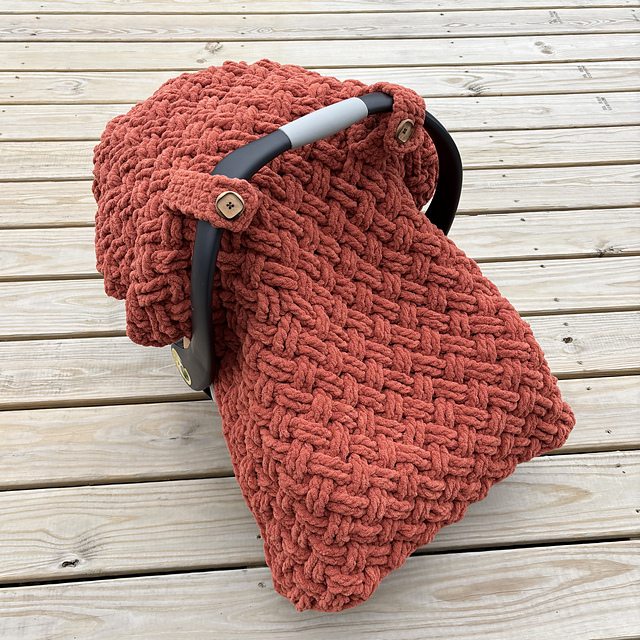 Ravelry: Diagonal Weave Car Seat Canopy Cover pattern by Crochet by ...