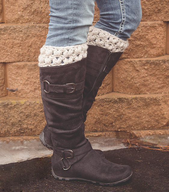 Ravelry: Powder Puff Boot Cuffs pattern by Crochet by Jennifer