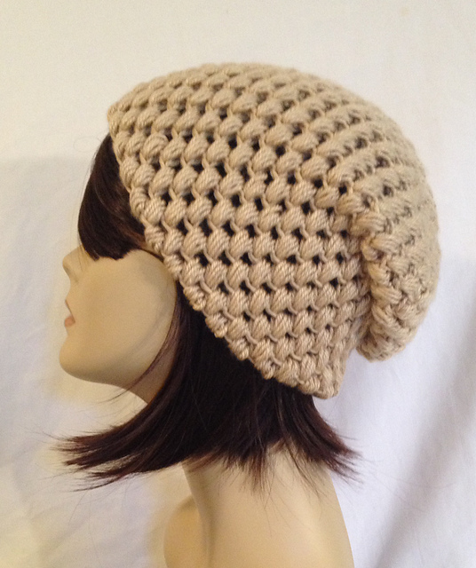 Ravelry: Puff Stitch Slouch pattern by Jennifer Fine