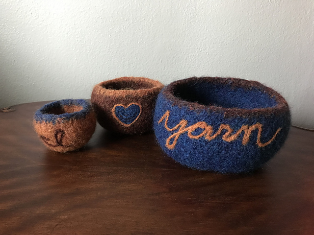 Ravelry: Felted Bowl Trio pattern by Brenda K. B. Anderson